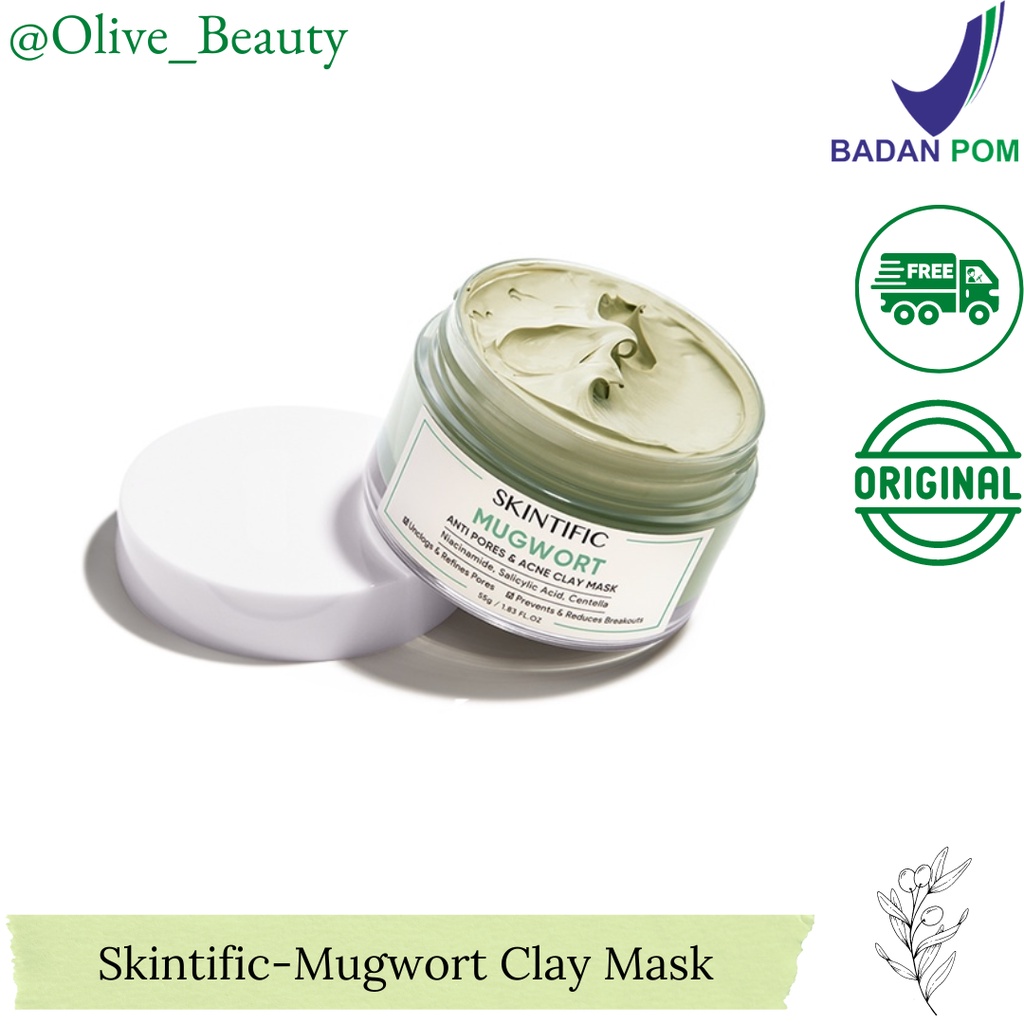 Jual SKINTIFIC - Mugwort Mask Anti Pores & Acne Clay Mask 55g Pore ...