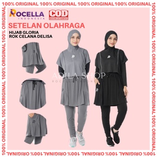 Jual Outfit Olahraga Jogging Running Senam Lari Muslimah Setelan Olahraga Hijab Gloria dan Rok ...