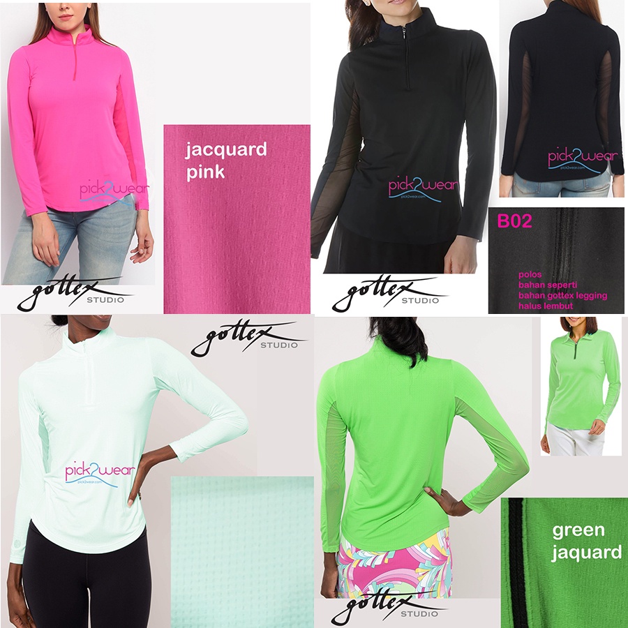 Jual Pakaian Olahraga Baju Sport Jaket Pullover Half Zip Mock Neck Kaos ...