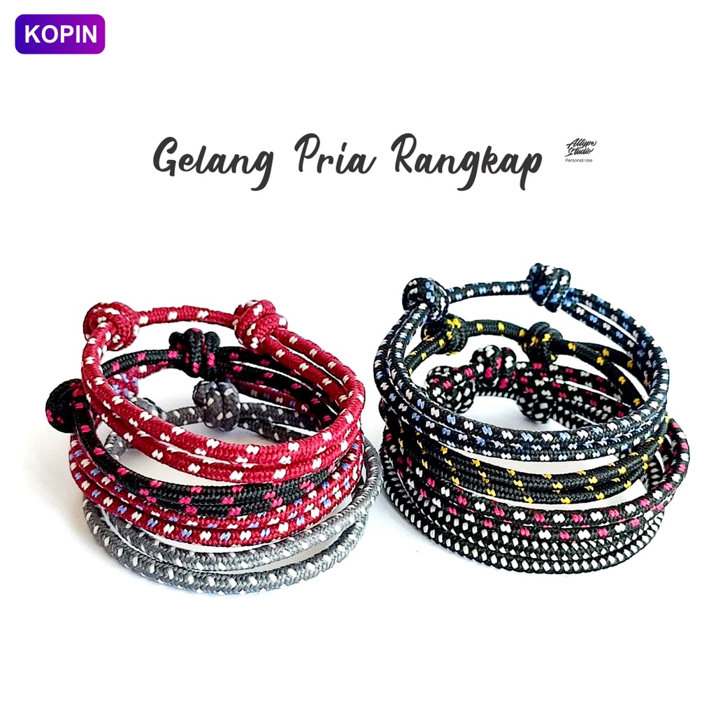 Jual Gelang Tangan Pria Rangkap 2 Keren | Shopee Indonesia