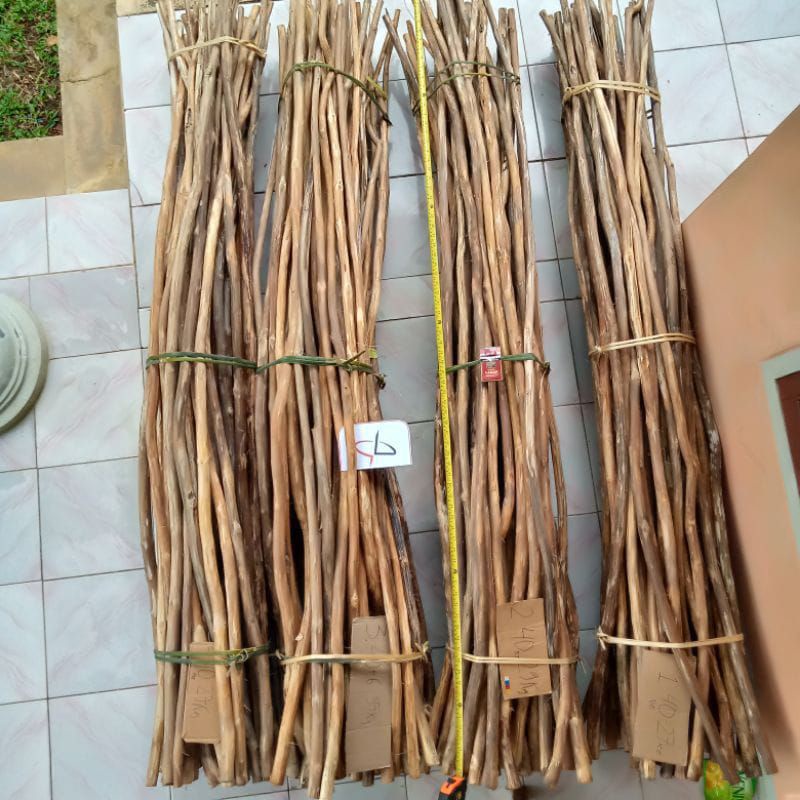 Jual Ranting kayu jati dekorasi 10 batang panjang 2 meter | Shopee ...