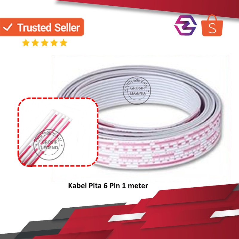 Jual Kabel Pita 6Pin 6p 6 p jalur pelangi cable 6pin 1M | Shopee Indonesia