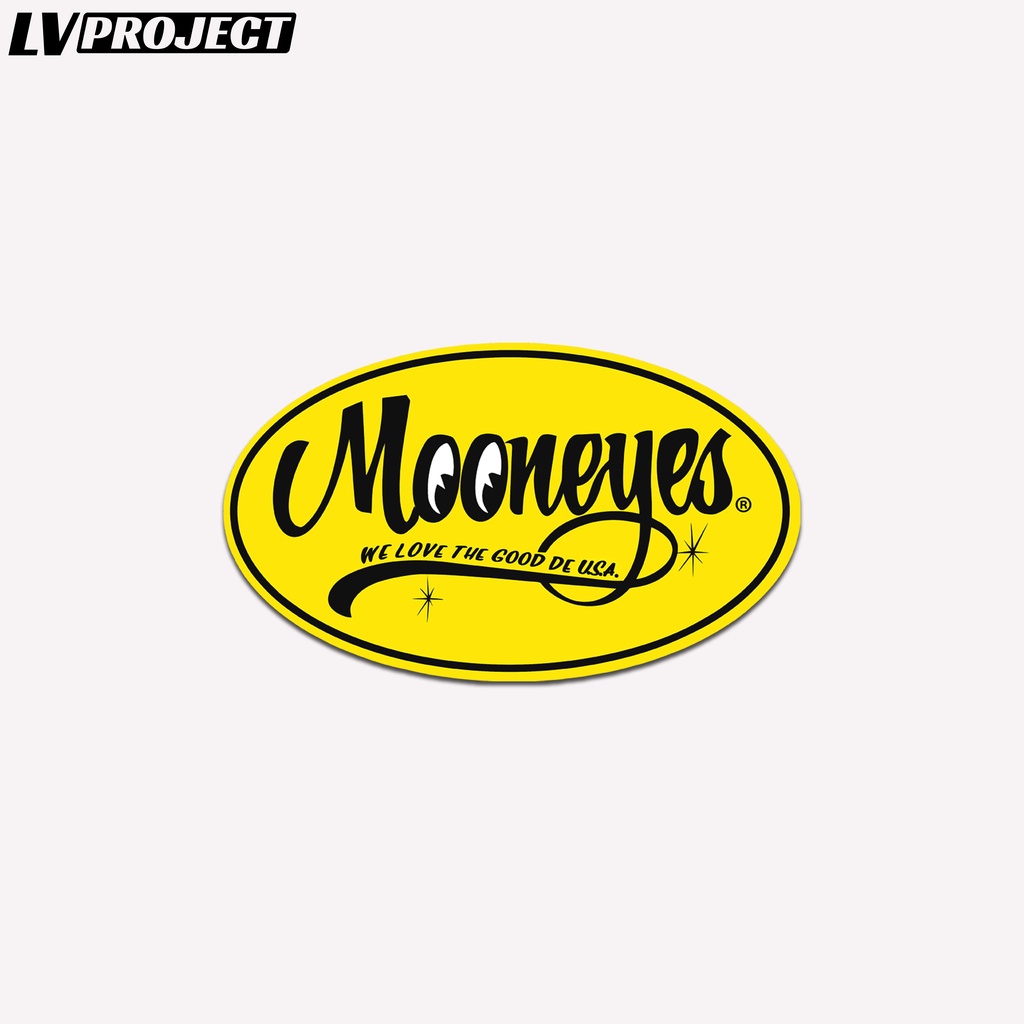 Jual Stiker Mooneyes Oval Vinyl Laminasi Glossy 10cm sticker Mooneyes ...