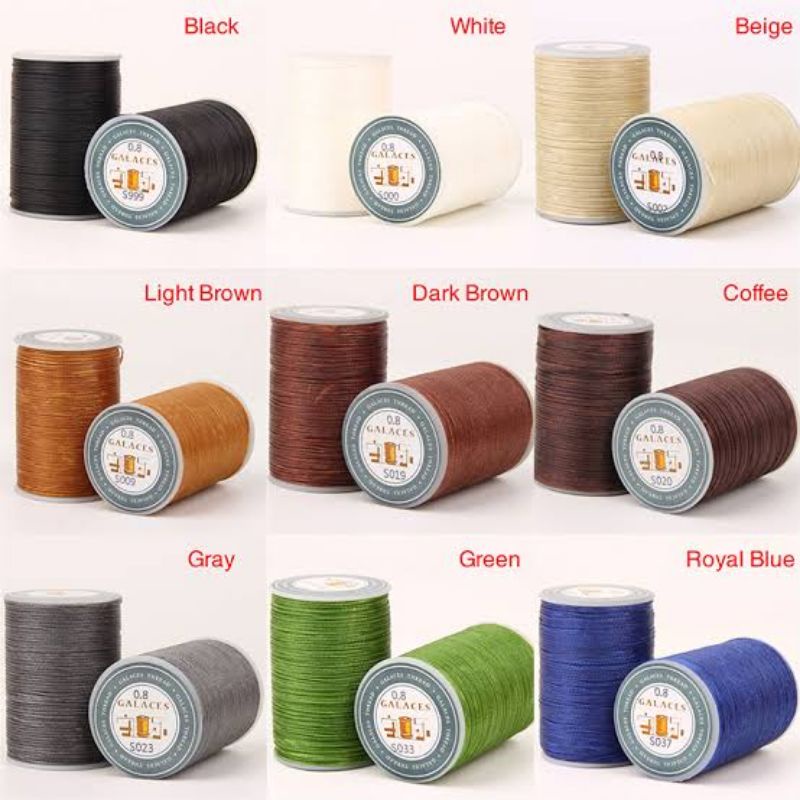 Jual Galaces Waxed Thread Benang Wax Galaces Flat 0.8mm 90m | Shopee ...