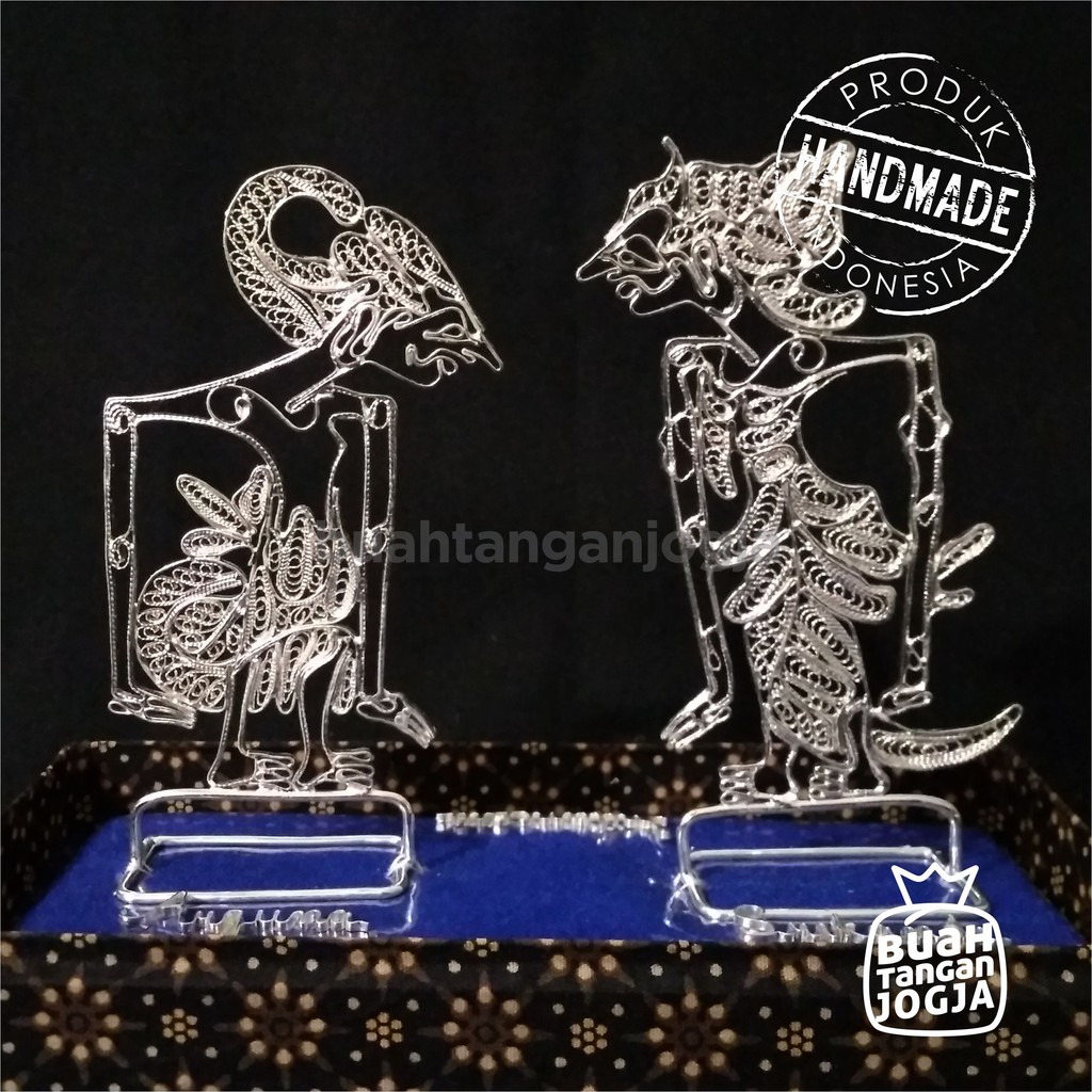 Jual Miniatur Wayang Arjuna Srikandi Lapis Perak - Kerajinan Khas Kotagede Jogja | Shopee Indonesia
