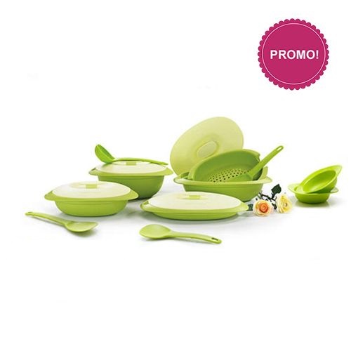 Jual Tupperware Blossom Collection Hijau Wadah Saji Prasmanan (Jual ...
