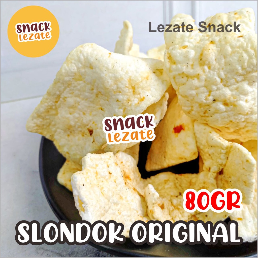 Jual Kerupuk Slondok Original 80GR Murah Renyah / Kerupuk Singkong Krupuk Selondok Matang Ori ...