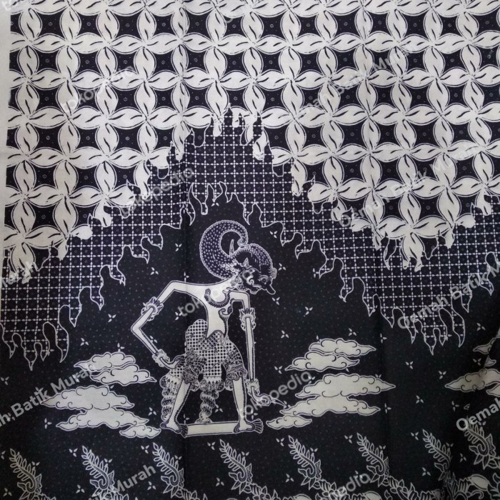 Jual Kain Klasik Monokrom Motif Kawung Kombinasi Batik Wayang | Shopee ...