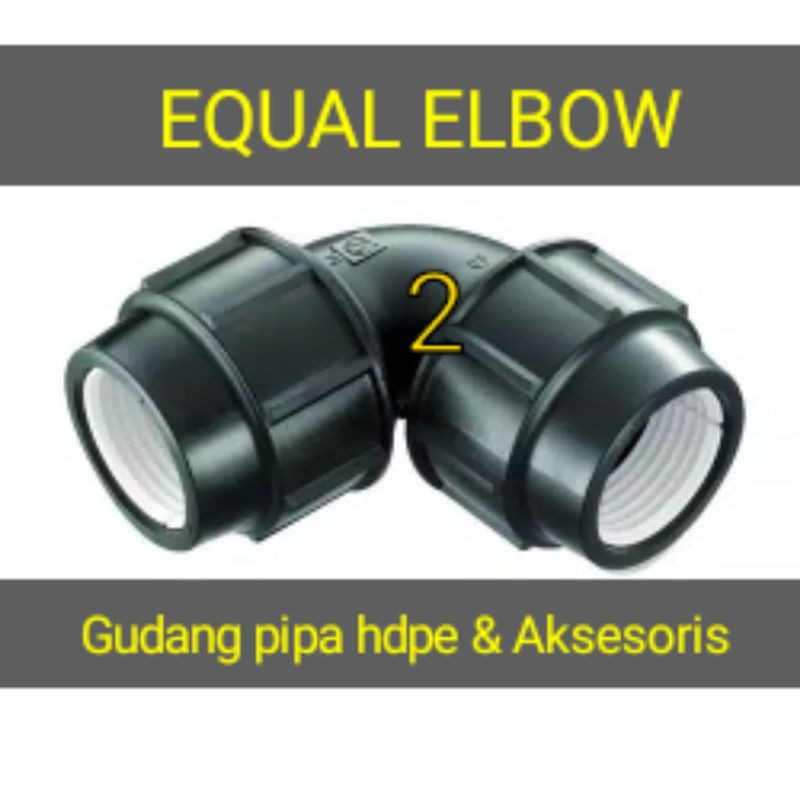 Jual EQUAL ELBOW PIPA HDPE 2" ATAU FITTING L PIPA HDPE 2" / KNEE HDPE ...