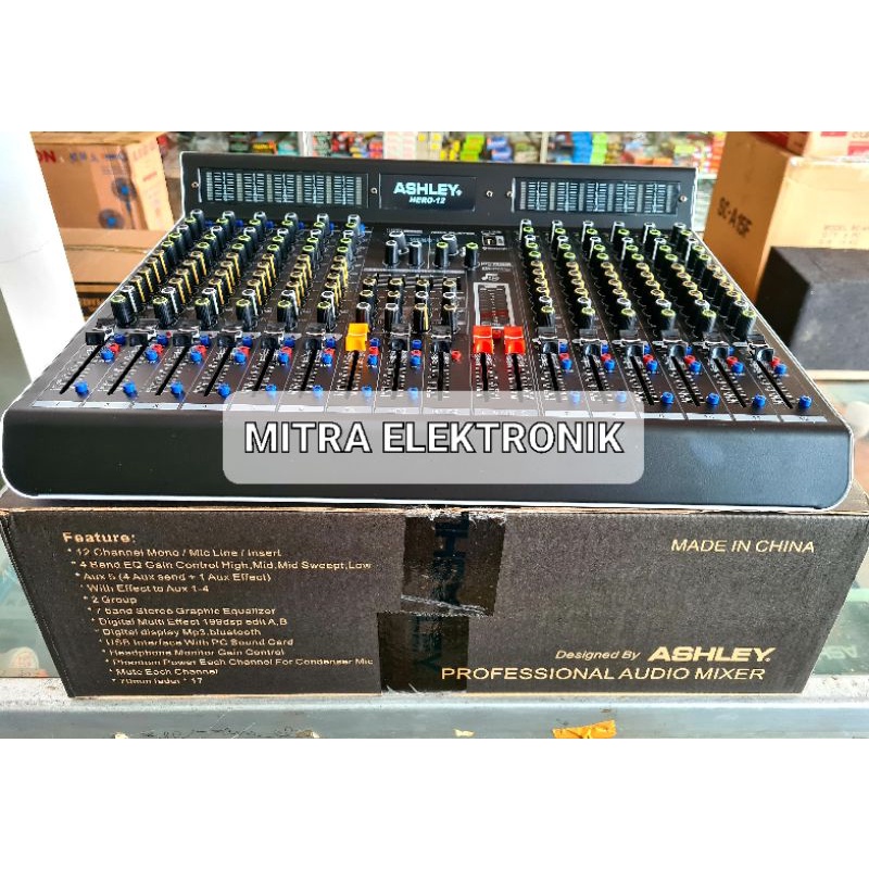 Jual MIXER AUDIO ASHLEY 12 CHANNEL ASHLEY HERO 12 AUX 5 ASHLEY HERO-12 ...