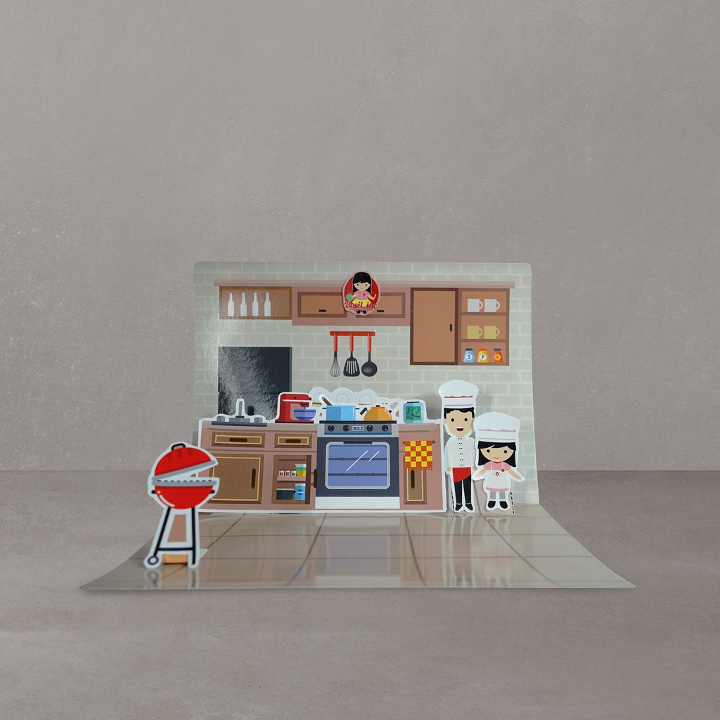 Jual Media Edukasi Membuat Kartu Popup - Tema Koki | Shopee Indonesia