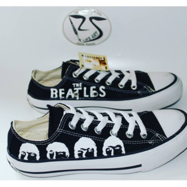 Beatles Union Jack United Kingdom Flag Lo-top Converse