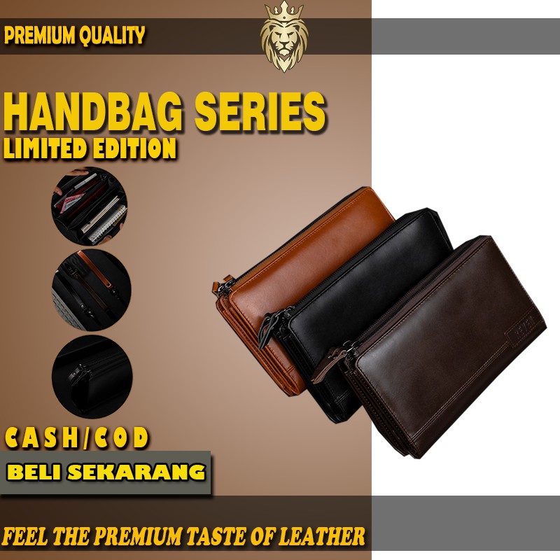 Jual Hand bag pria Premium kulit sapi asli tas tangan Cowok clutch cowo ...