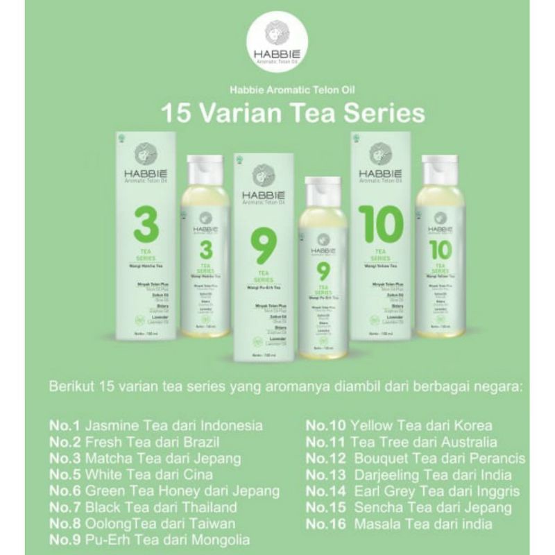 Jual Habbie Aromatic Telon Oil Tea Series 100ml | Shopee Indonesia