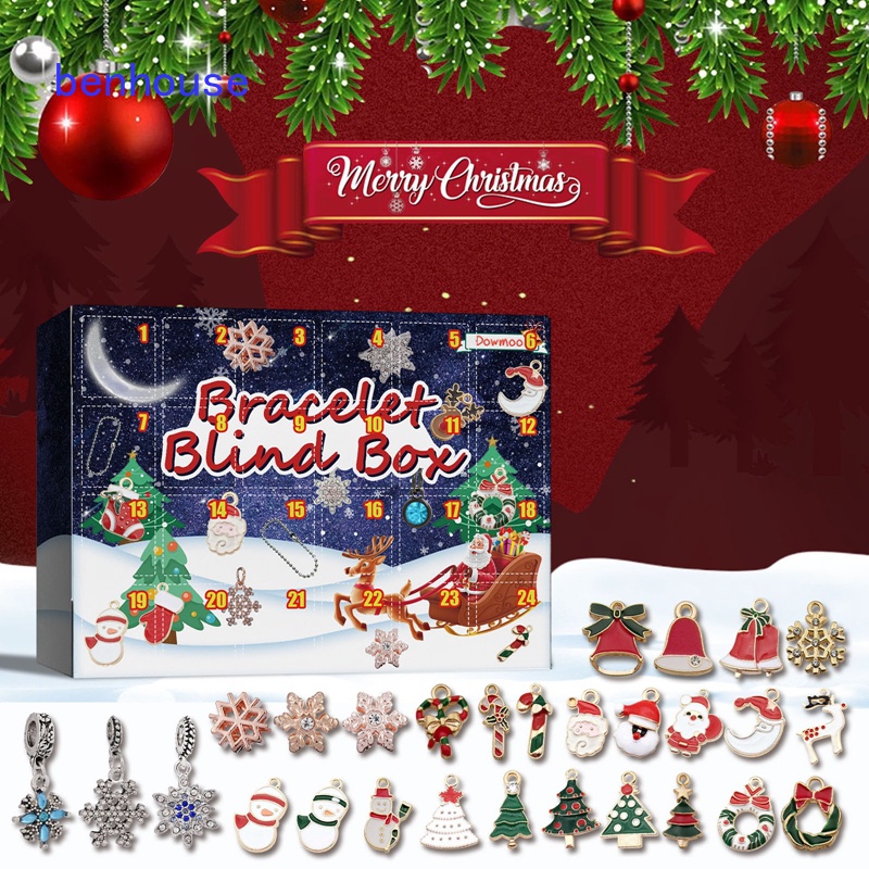 Jual Kalender Advent Hitung Mundur 24 Hari Dengan Gelang DIY Untuk ...