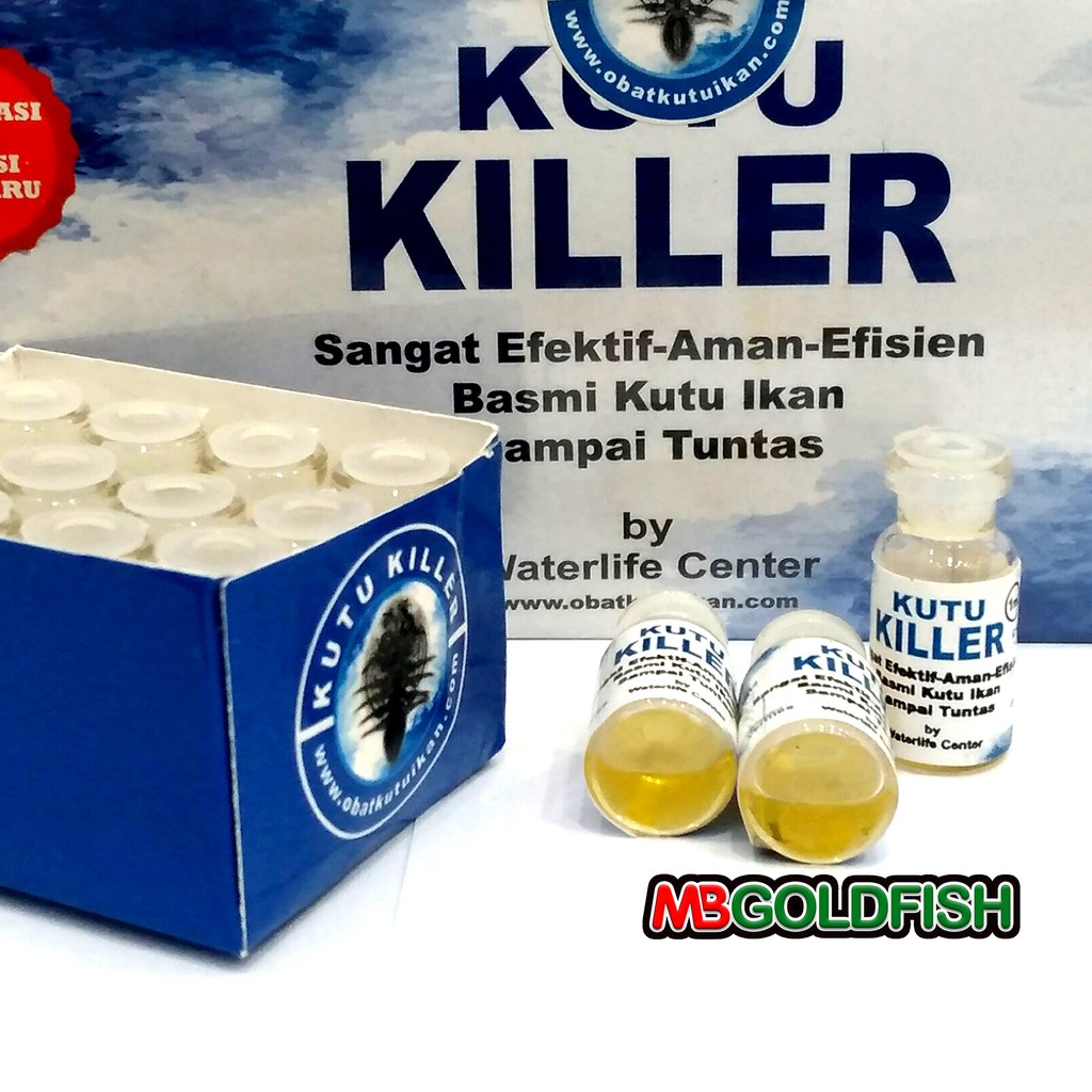 Jual KUTU KILLER obat kutu untuk ikan mas koki , koi , arwana dll ...
