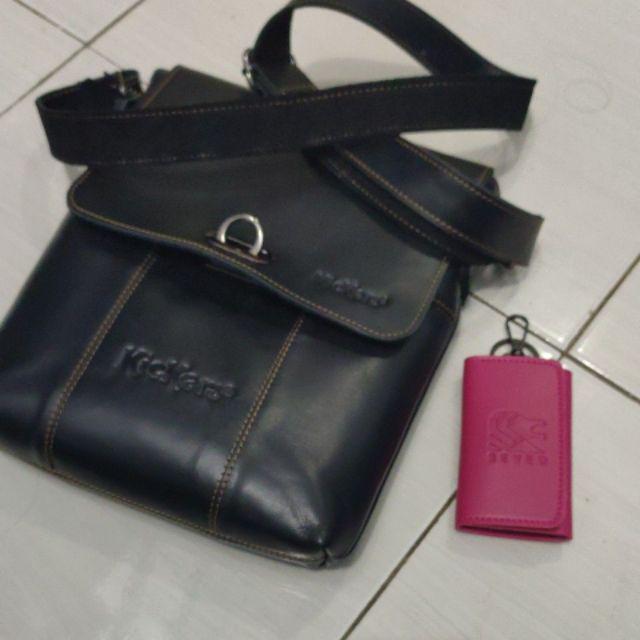 TAS SELEMPANG PRIA KULIT SAPI ASLI KICKERS LRS-164 (FULL KULIT ...