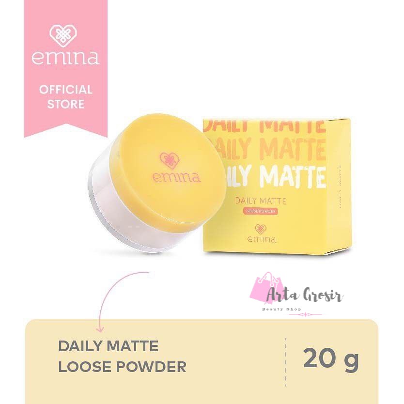 Jual EMINA Daily Matte Loose Powder 20g | bedak tabur harian Emina BPOM | Shopee Indonesia