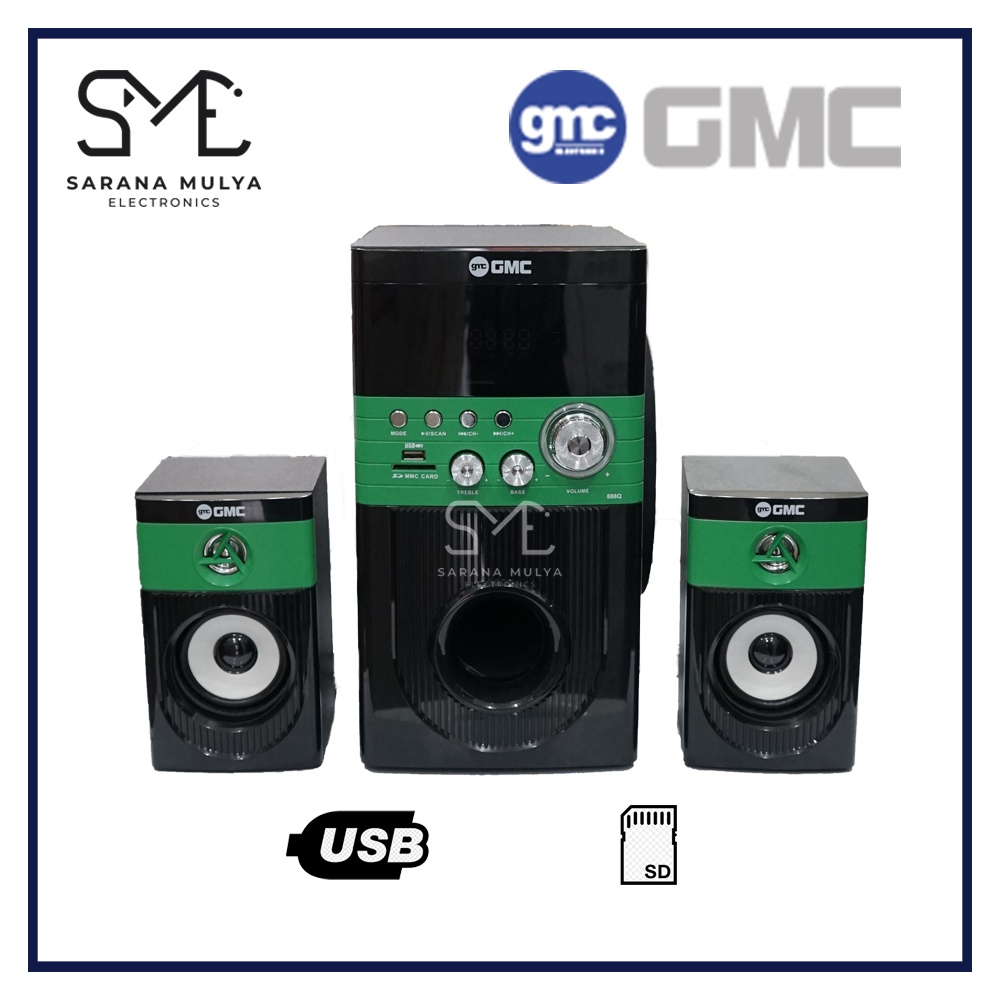 Jual Speaker Aktif Multimedia GMC 888Q - Hijau | Shopee Indonesia