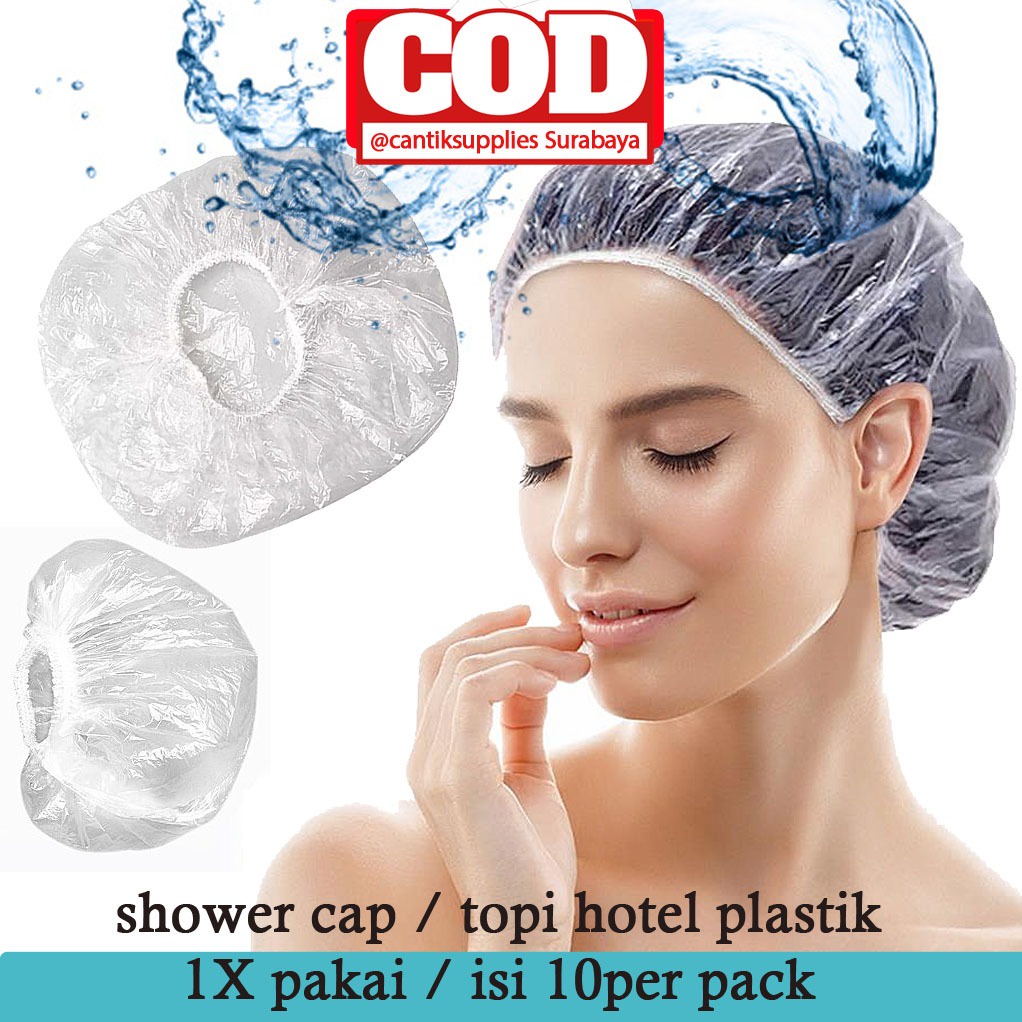 Jual KAP RAMBUT PLASTIK / TOPI KERAMAS PLASTIK / TOPI HOTEL isi 10pcs ...