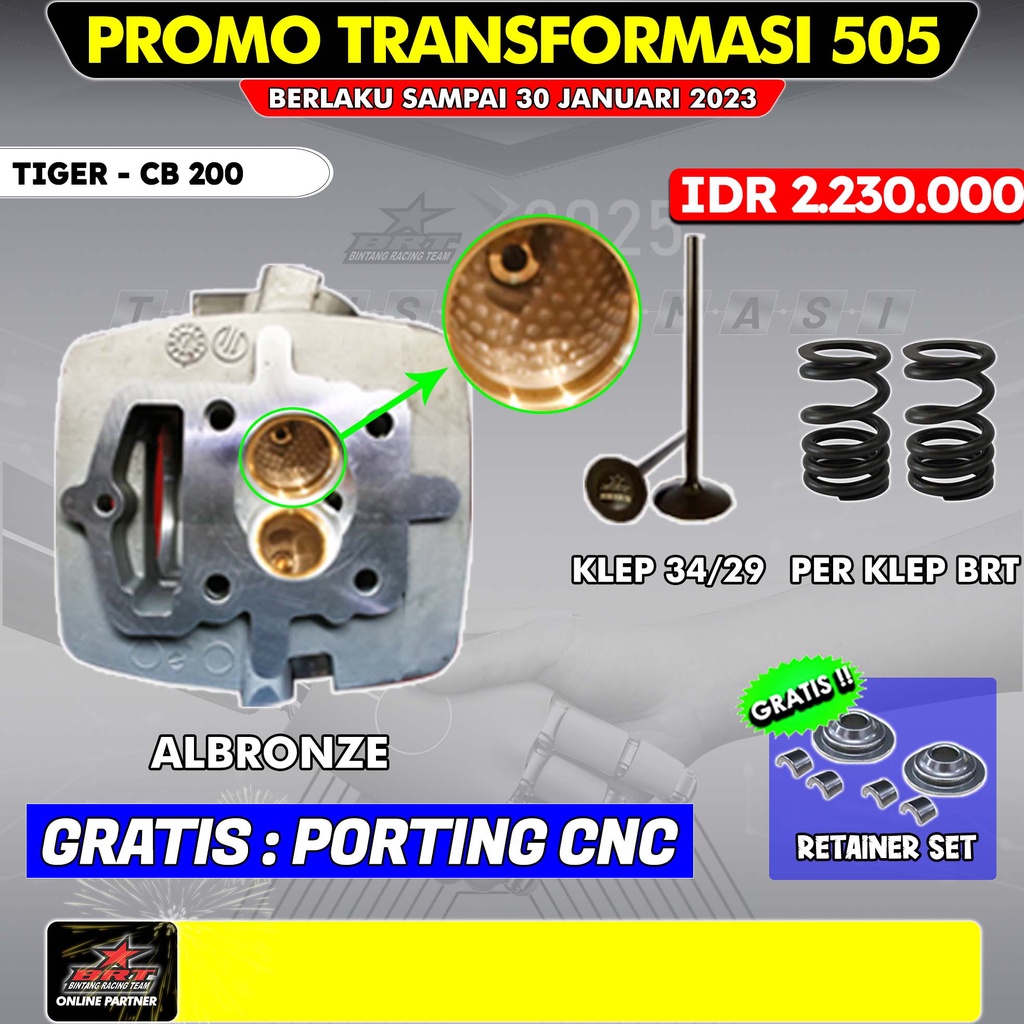 Jual HEAD ALBRONZE / NICKEL / BECU KLEP 34/29 / 36/31 PORTING CNC - PER ...