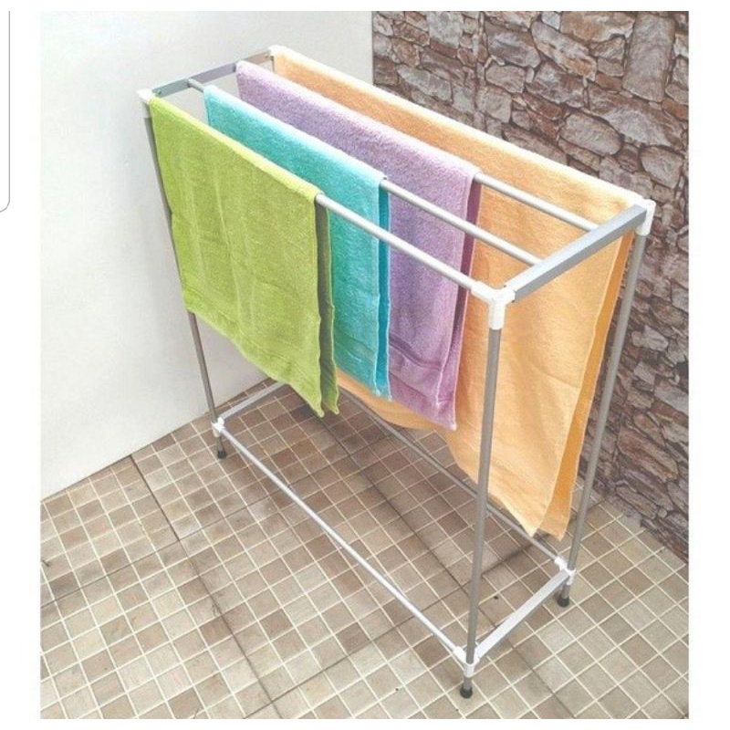 Jual Rak jemuran handuk aluminium 4 susun rak handuk susun | Shopee ...