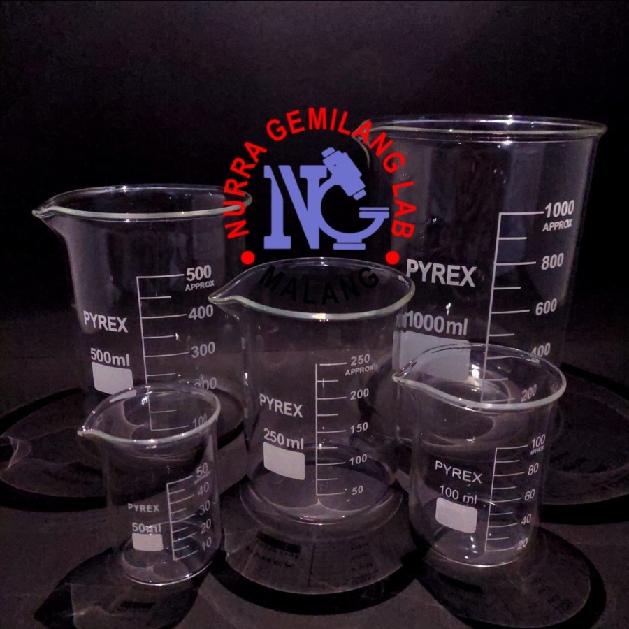 Jual Beaker Glass Pyrex 1000ml / 1Liter | Shopee Indonesia