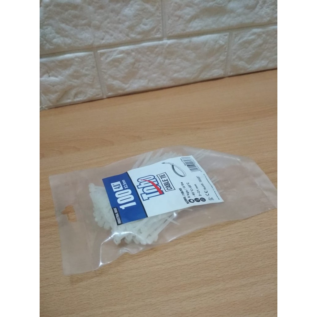 Jual TOHO cable Kabel ties tali sabuk Tali rivet ripet 100mm 10 cm isi ...