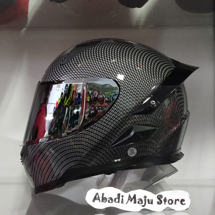 Jual Helm Snail FFS1 Carbon Glossy Spoiler 3D original Indonesia|Shopee ...