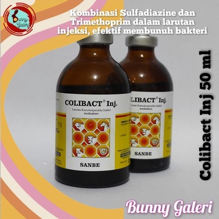 Jual COLIBACT INJ 50 ml, Antibiotik injeksi kombinasi Sulfadiazine dan ...