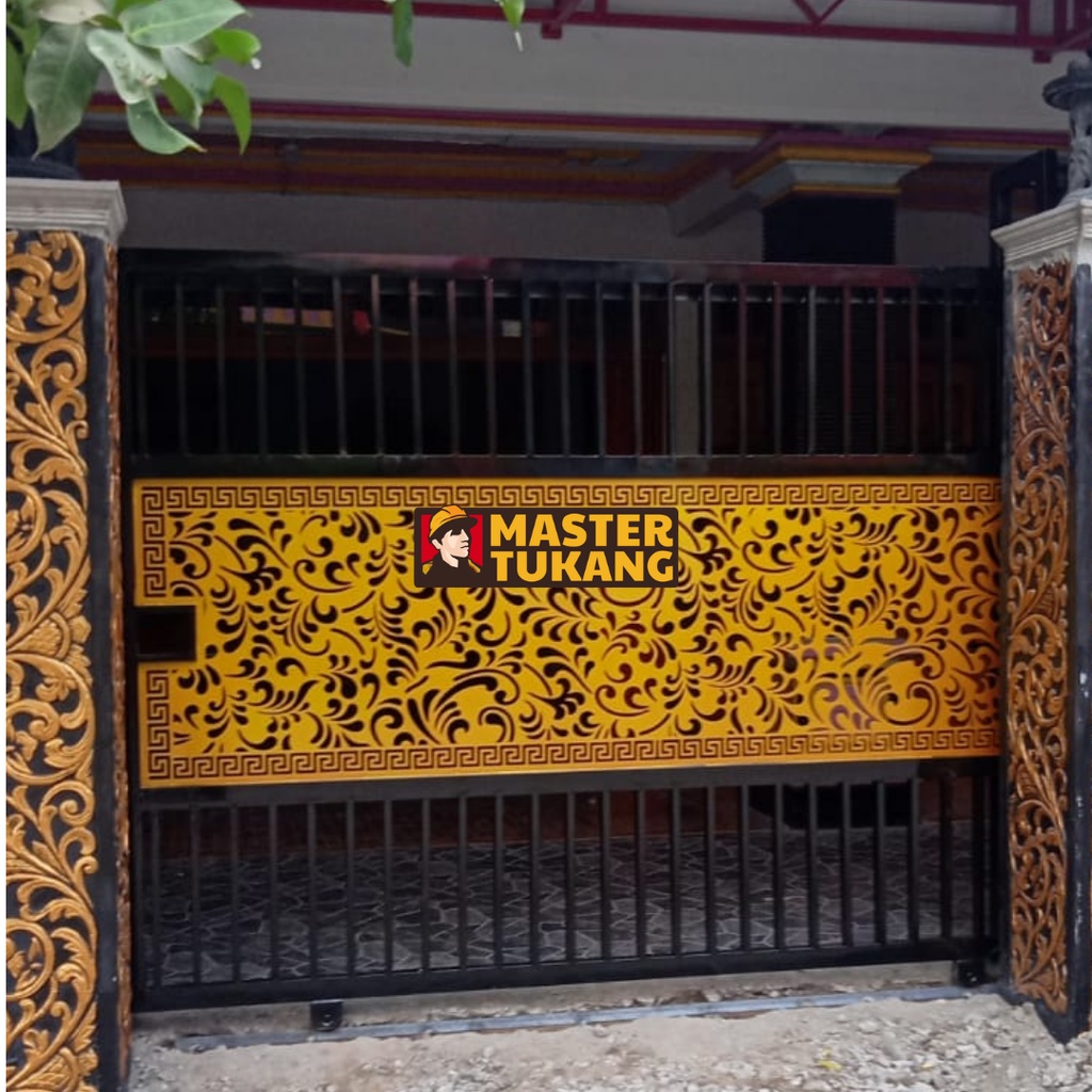 Jual LASER CUTTING PAGAR ORNAMEN FASAD/PERTISI/PINTU PLAT BESI | Shopee ...