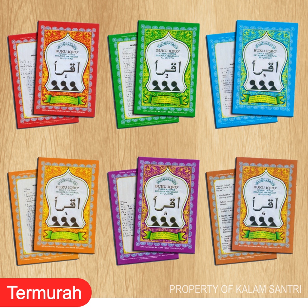 Jual Buku Iqro Anak Jilid 1 Sampai 6 Lengkap Murah Iqra Ikro Uk Kecil ...