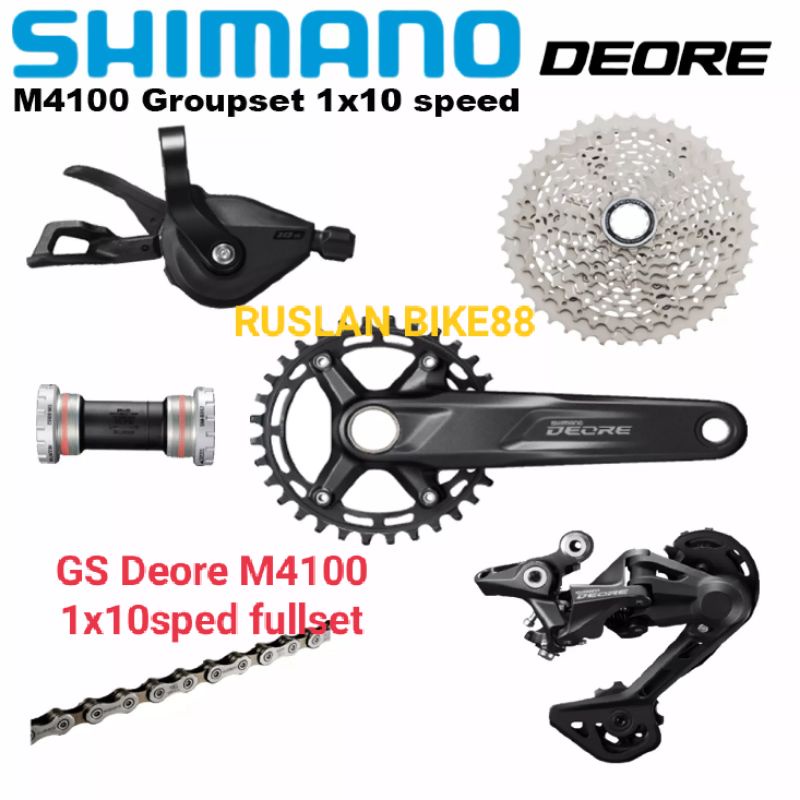 Jual groupset Shimano Deore M4100 1x10 sped fullset. Shimano Deore ...