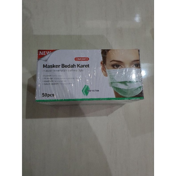 Jual masker earloop onemed 3 ply / masker medis one med | Shopee Indonesia