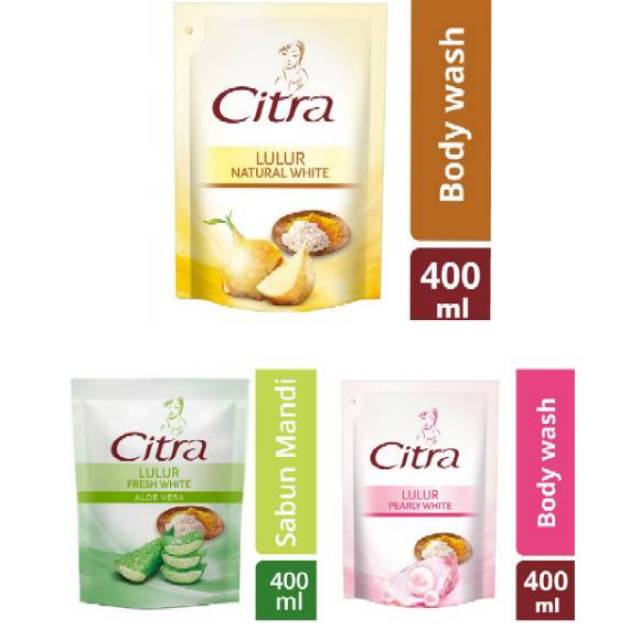 Jual Citra Sabun Mandi Cair Pouch 400Ml -Sabun White, Sabun Natural ...