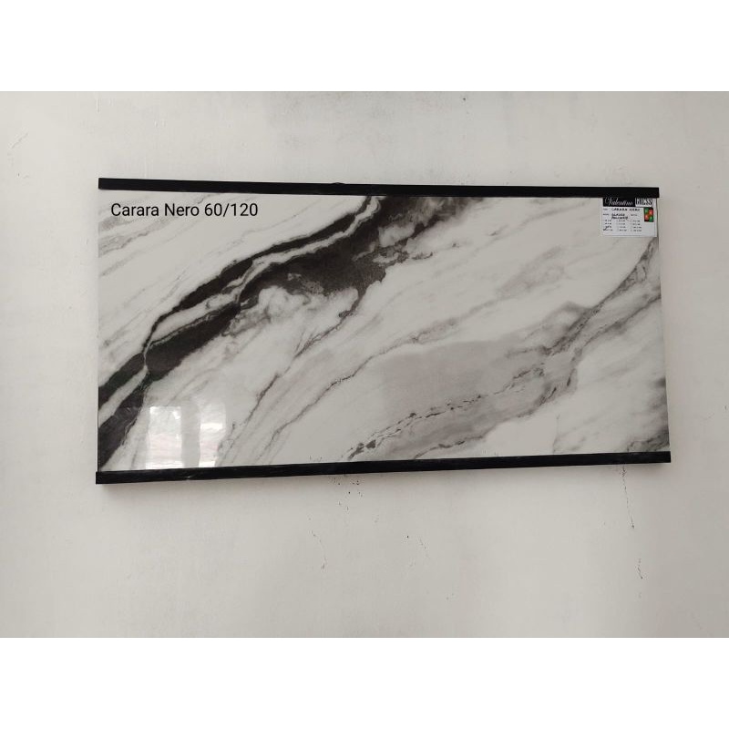 Jual GRANITE LANTAI 60X120 CARARRA NERO / VALENTINO GRESS / GLOSSY / KW1 | Shopee Indonesia