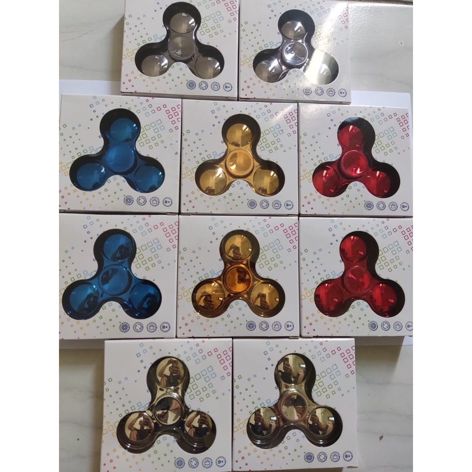 Jual FIDGET SPINNER BESI METALIK WARNA CHROME / SPINER BESI MOTIF KEREN ...