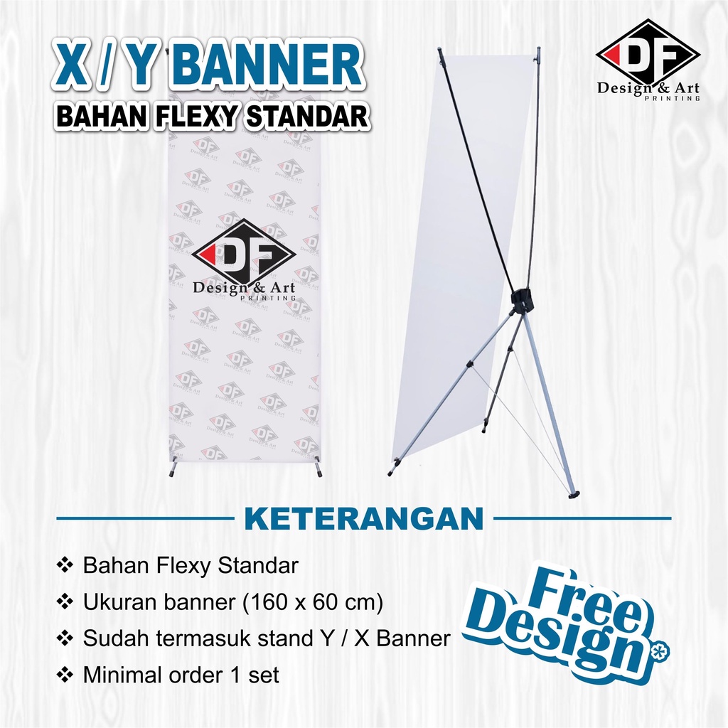 Jual X Banner / Y Banner Full Set Flexy [FREE DESIGN] | Shopee Indonesia