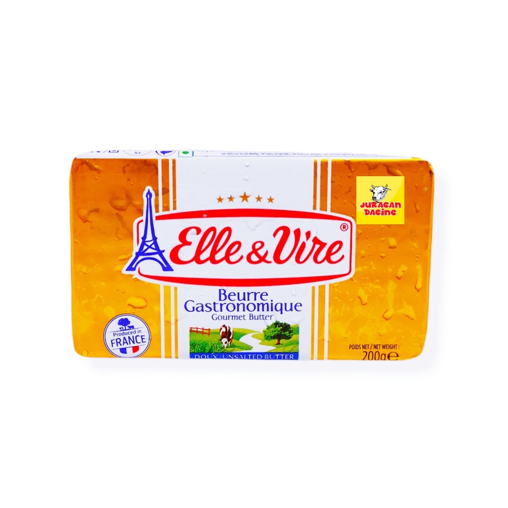 Jual Butter Elle & Vire Unsalted Butter 200gr | Shopee Indonesia