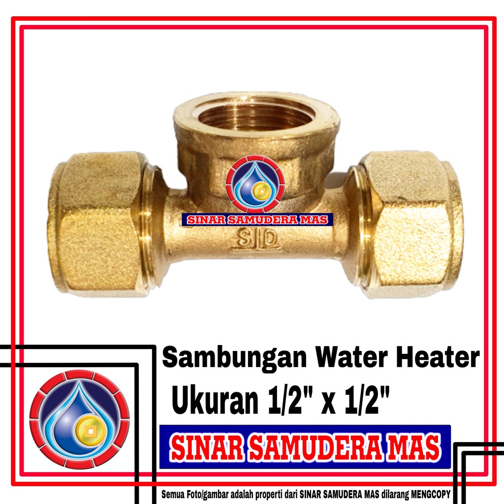 Jual TEE DRAT DALAM 1/2" AIR PANAS - NEPEL SAMBUNGAN AIR PANAS - NEPEL SAMBUNGAN WATER HEATER ...