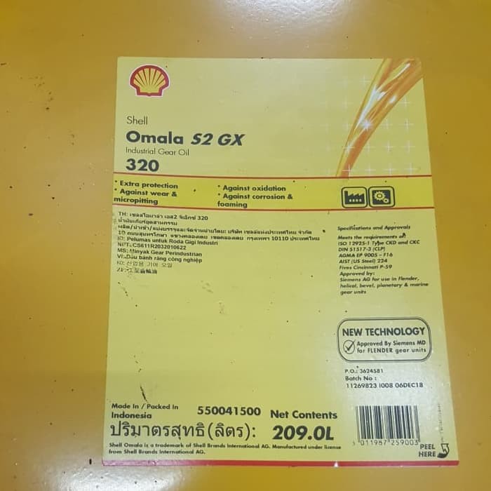 Jual ECERAN Gear oil / oli Open Gear GIGI industri Shell OMALA iso vg ...