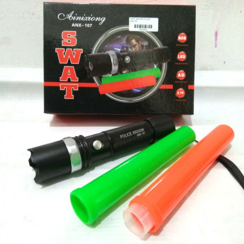 Jual Senter Polisi SWATT ANX 107 (Charge) | Shopee Indonesia