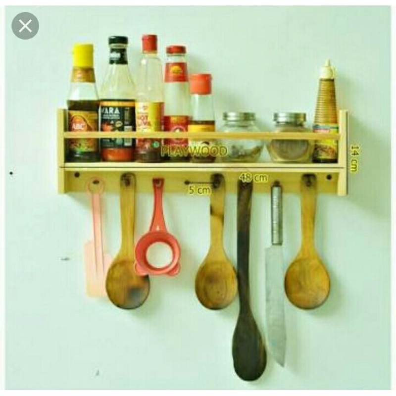 Jual rak dapur dinding/rak bumbu dinding | Shopee Indonesia