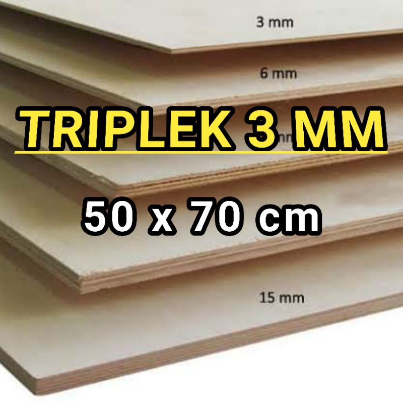 Jual Triplek 3 mm ukuran 50 x 70 cm Triplek/Multiplek SNI | Shopee ...