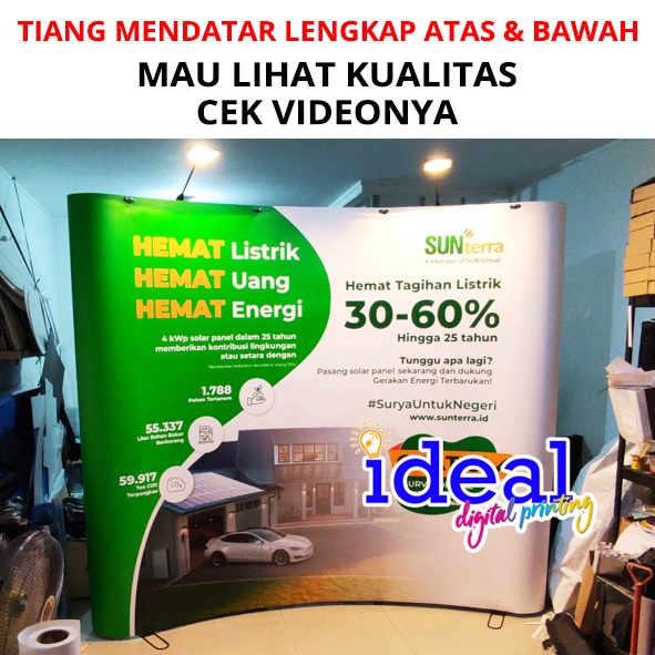 Jual Backdrop Backwall modul 3x3 lengkung curve include PRINTING ...