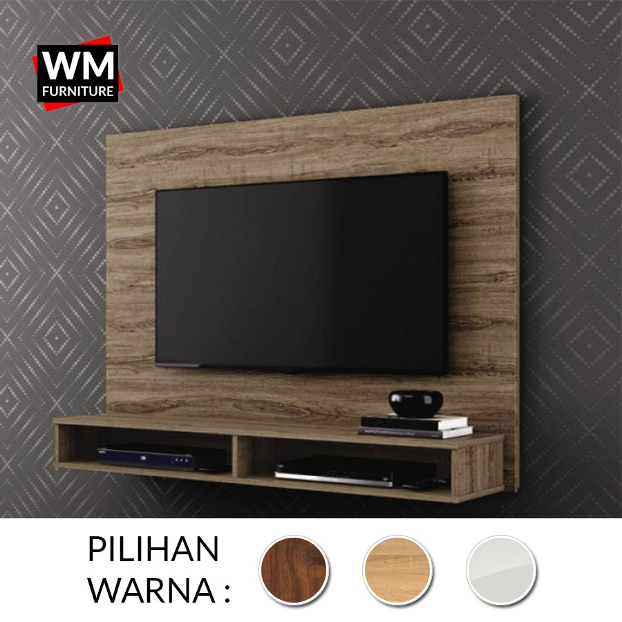 Jual Backdrop TV Custom Multiplex | Rak TV Gantung Ukuran 120x90x28 cm ...