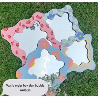 Jual kaca dinding standing mirror cermin aesthetic custom kaca vintage ...