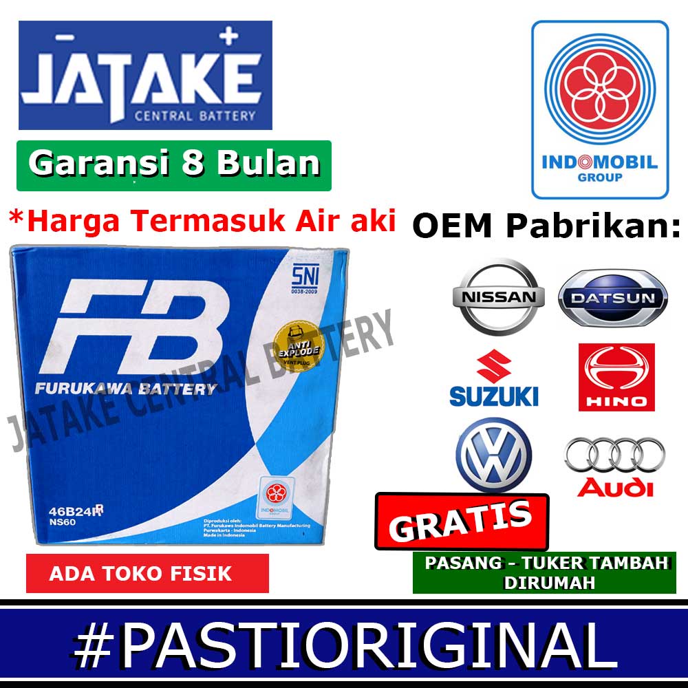 Jual Aki Basah Ns60 Furukawa Battery Premium FB 12V 45Ah Mobil Daihatsu Terios / Xenia / Espass ...