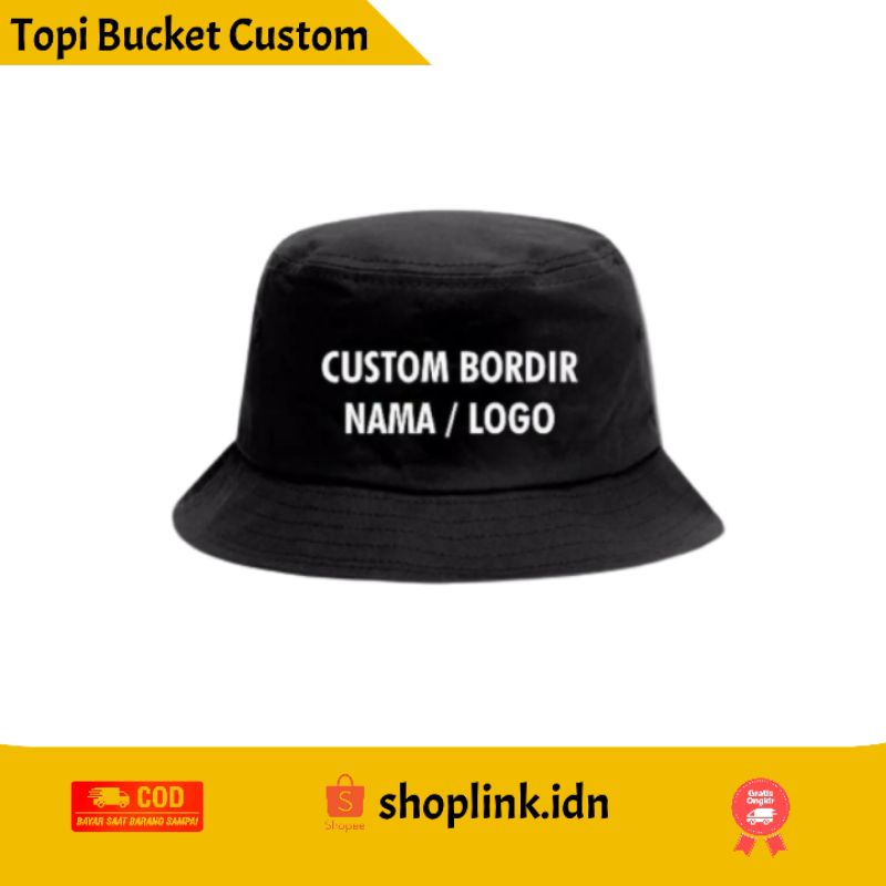 Jual Bucket Custom Topi bucket Custom bebas desain bucket bordir satuan ...