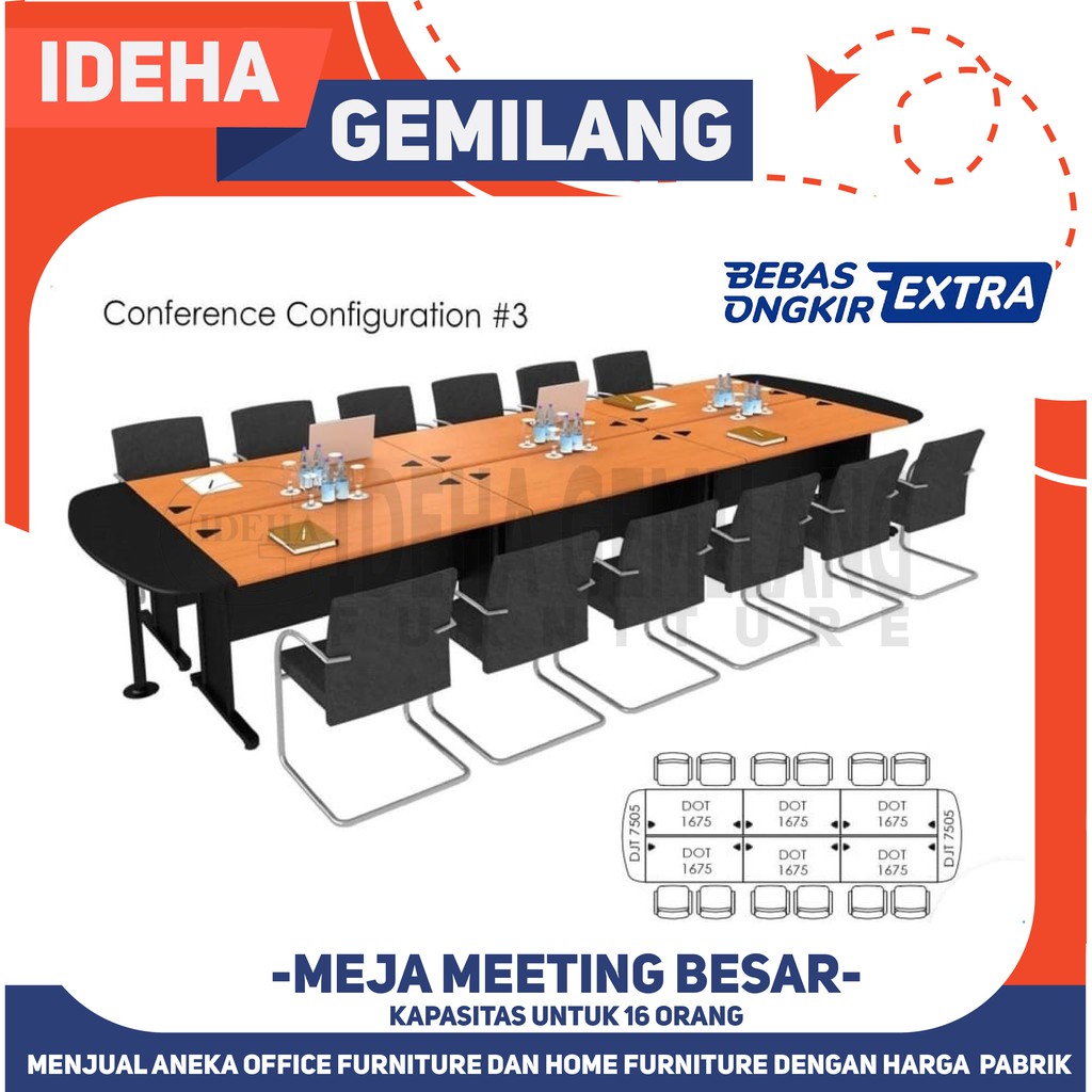 Jual Meja Meeting 16 orang | Shopee Indonesia